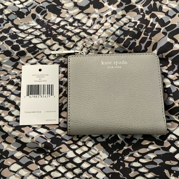 kate spade | Bags | Lowstart Nwt Kate Spade Small Gray Pebbled Leather ...